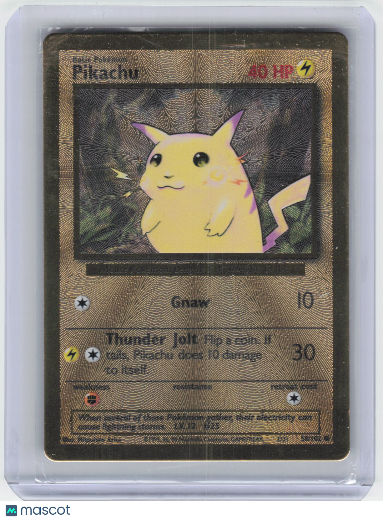 2021 Pokemon Pikachu #58/102 Celebrations Metal Card Promo Heavily ...