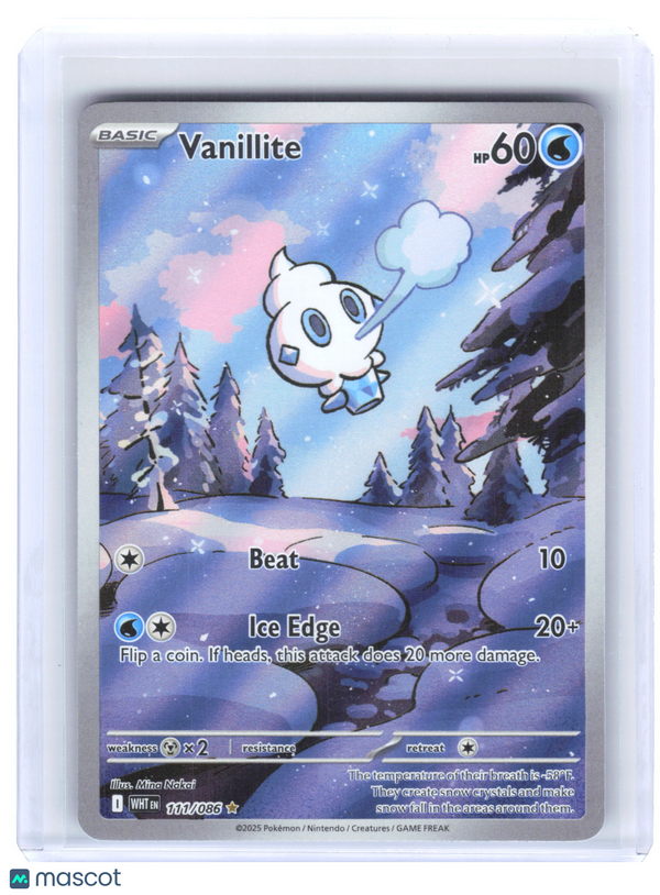 Vanillite #171/86 2025 Pokemon Scarlet & Violet White Flare Secret Rare ...