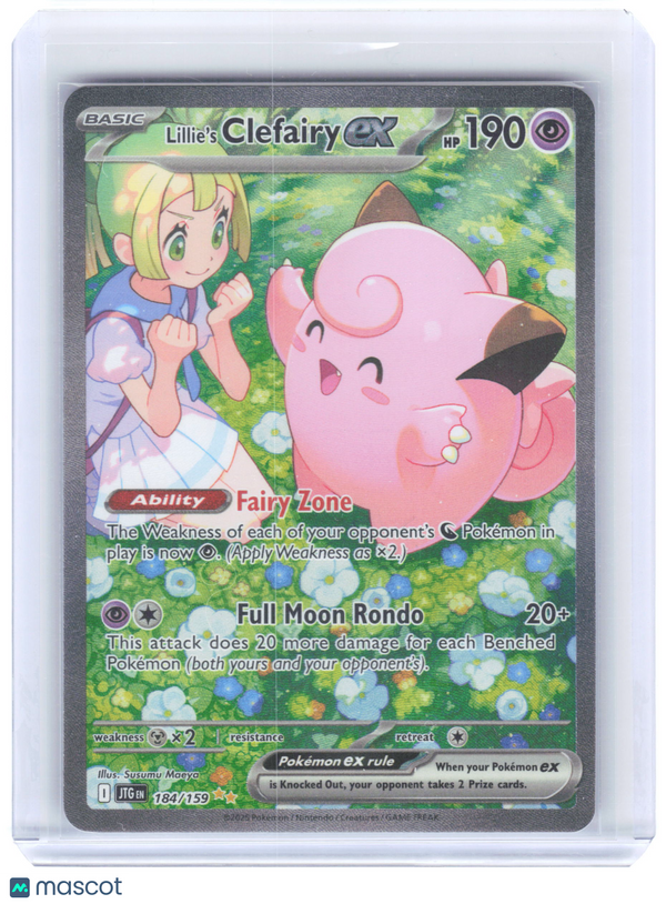 2025 Pokemon—Lillie's Clefairy ex #184/159 Journey Together—SIR Holo ...