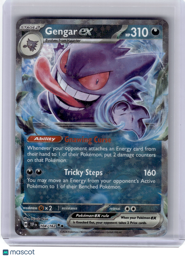 2024 Pokemon Gengar EX Temporal Forces Double Rare Holo #104 Near Mint ...