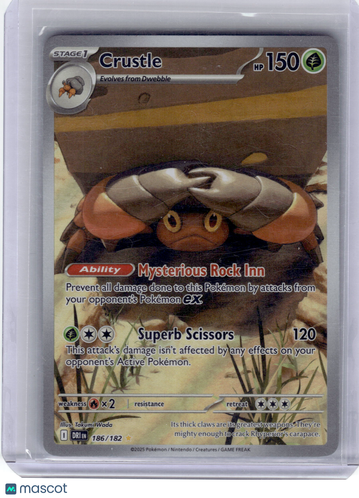 2025 Pokemon Crustle Destined Rivals Illustration Rare #186 Near Mint ...