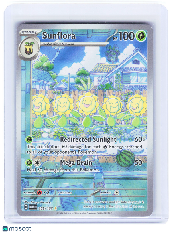 2024 Pokemon—Sunflora #169/167 Twilight Masquerade—Illustration Rare ...