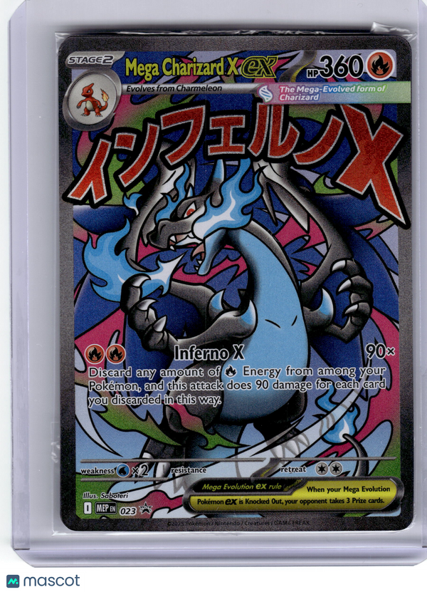 2025 Pokemon Mega Charizard X EX Mega Evolution Black Star Promo #023 ...