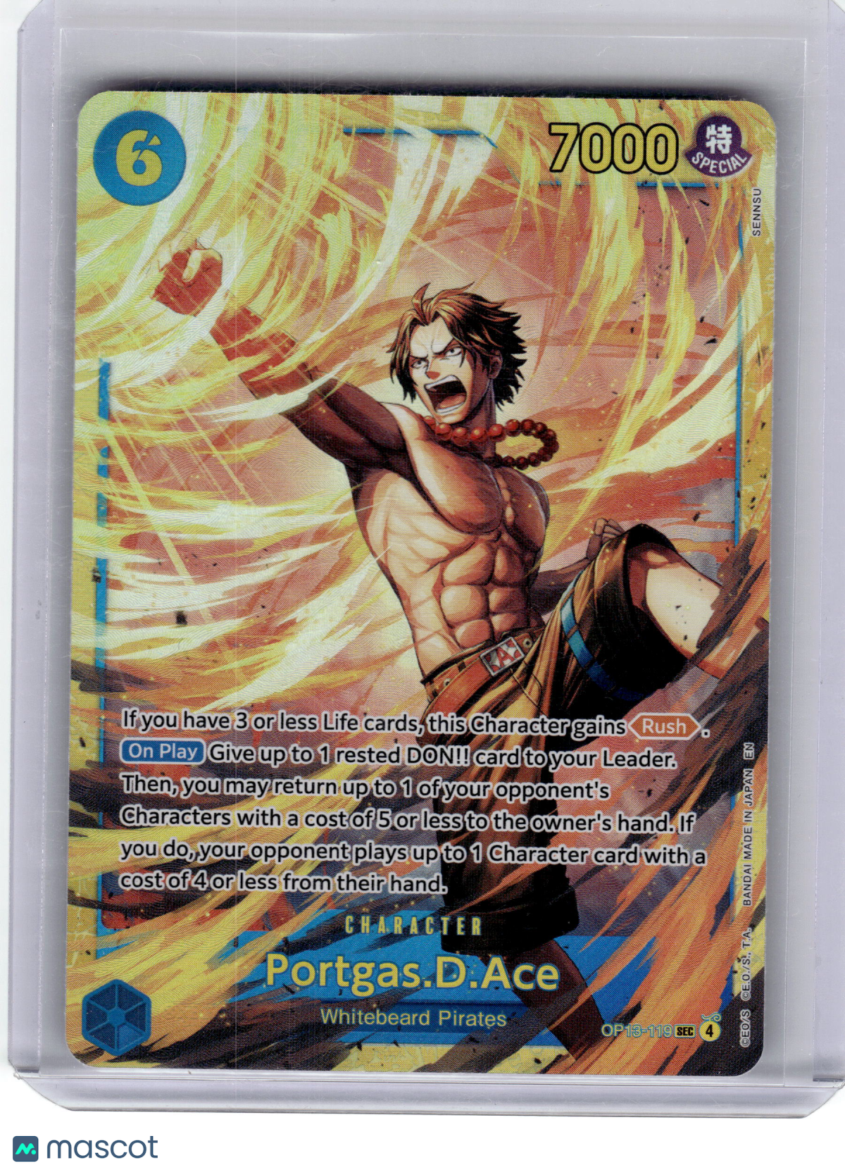 2025 One Piece Portgas D. Ace Carrying On His Will Secret Rare Foil # ...
