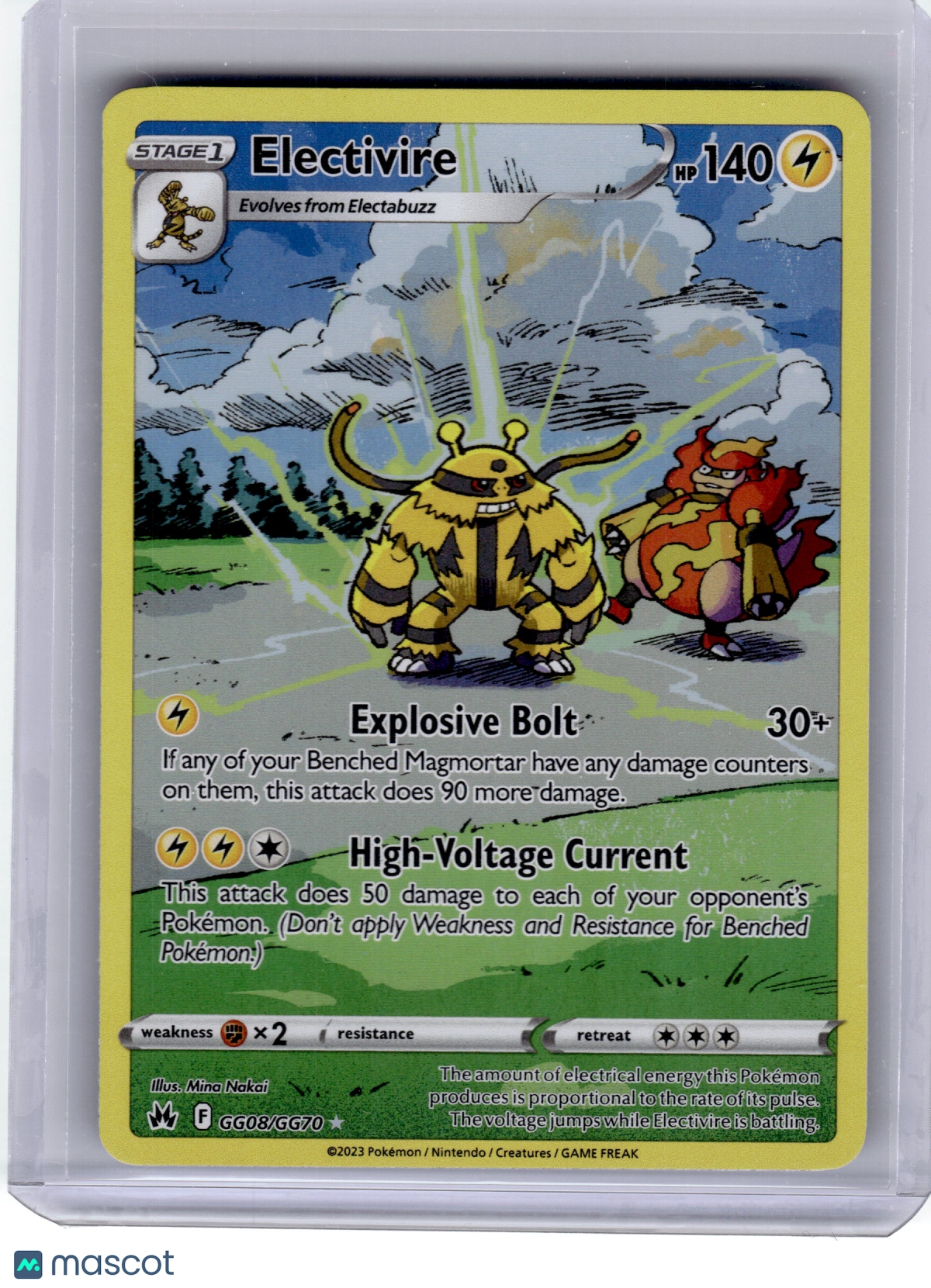 2023 Pokemon Electivire Crown Zenith: Galarian Gallery Ultra Rare #GG08 ...
