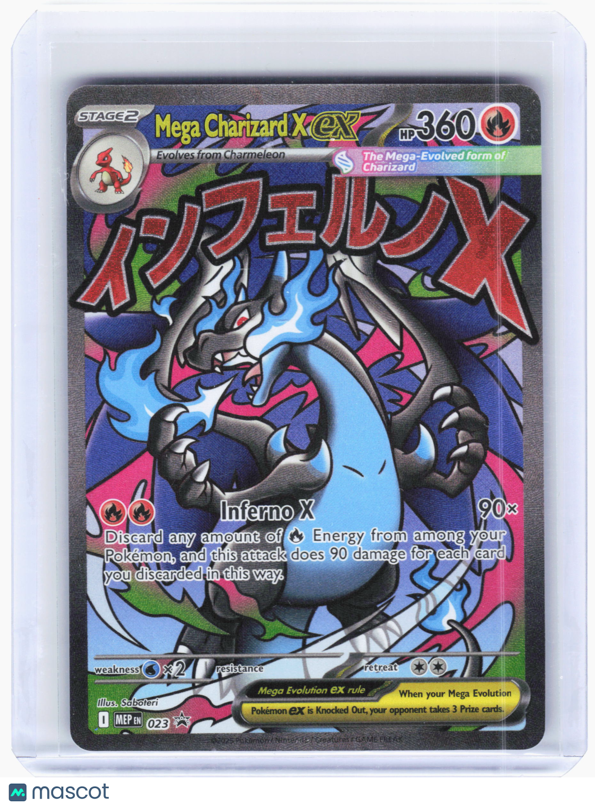 2025 Pokemon—Mega Charizard X EX #23 Mega Evolution—Black Star Promo ...