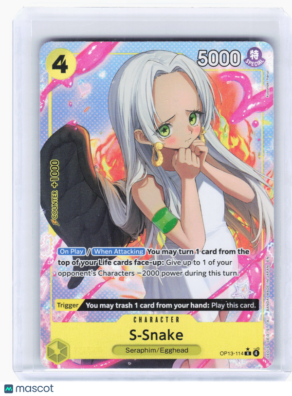 2025 One Piece Card Game—S-Snake #OP13-114 Carrying On His Will—Holo ...