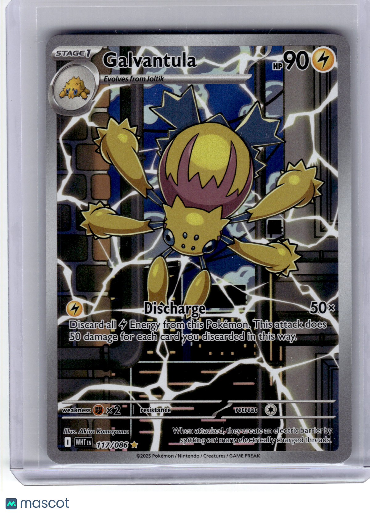 2025 Pokemon—Galvantula #117 White Flare—Illustration Rare Holo – Papa ...