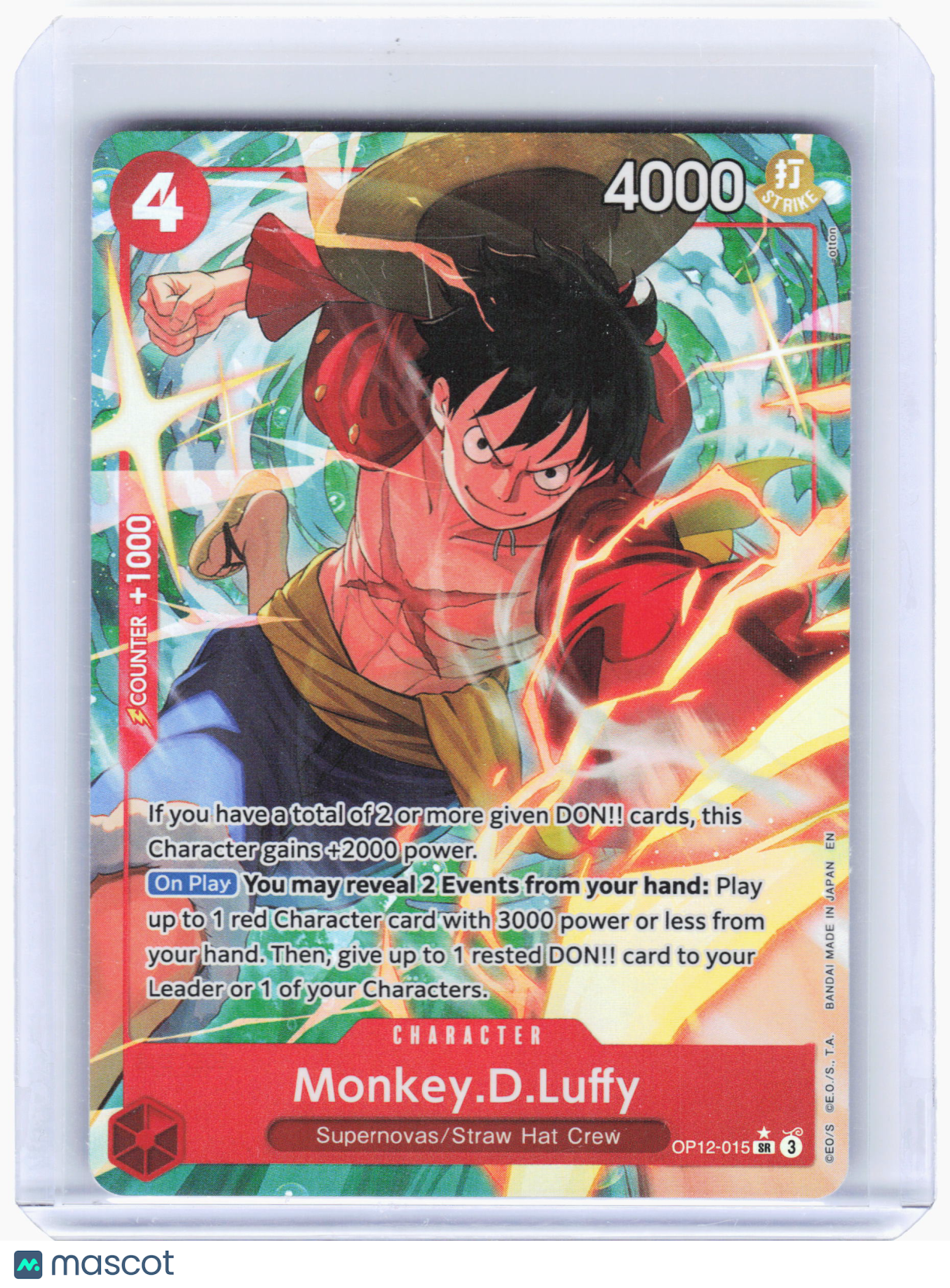 2024 One Piece—Monkey.D.Luffy #OP12-015 Legacy of the Master—Super Rare ...
