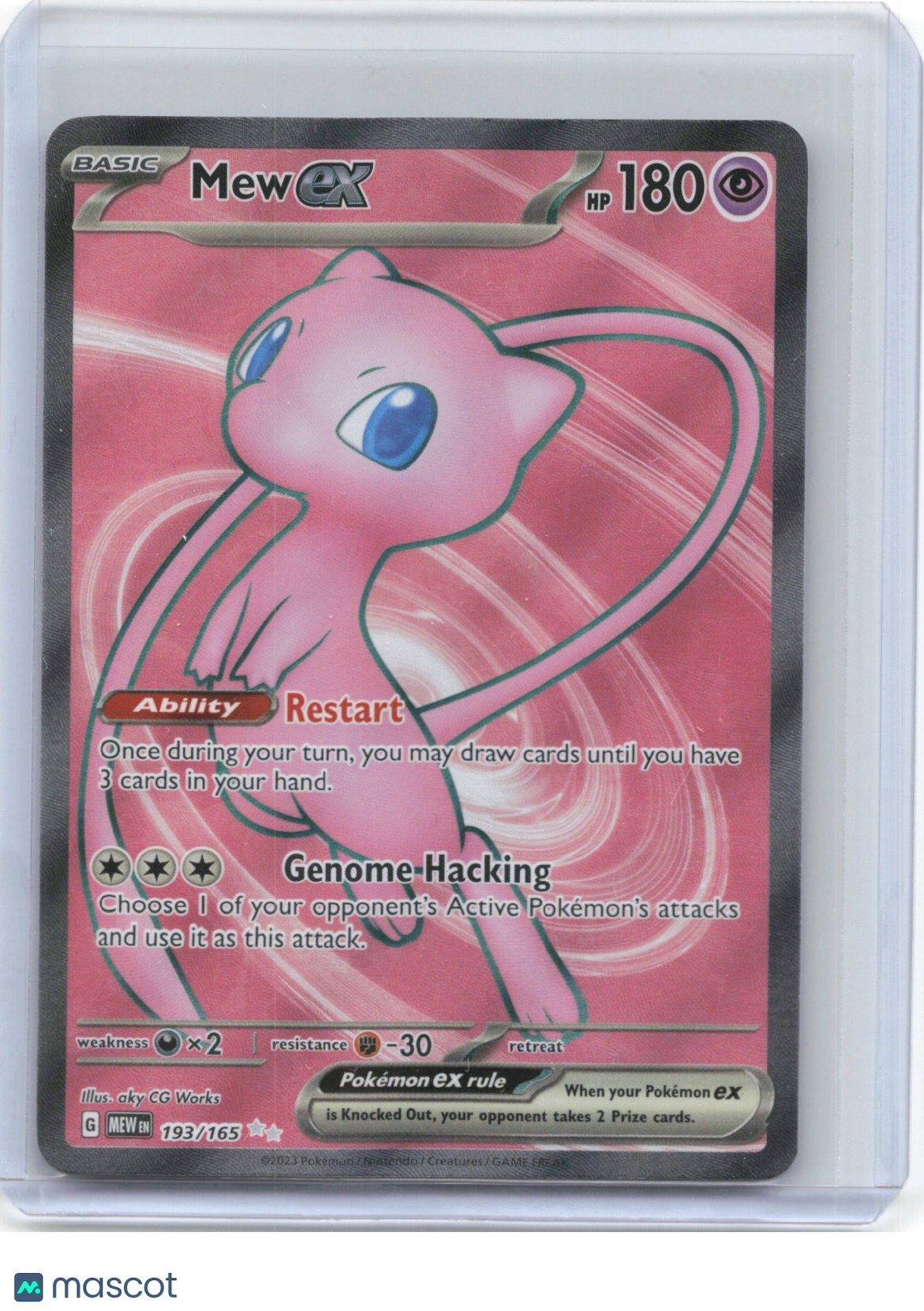 2023 Pokemon—Mew ex #193/165 Scarlet & Violet 151—Ultra Rare Foil (LP ...
