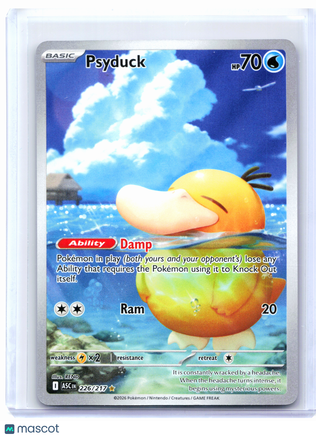 2026 Pokemon—Psyduck #226/217 Ascended Heroes—Illustration Rare Holo ...