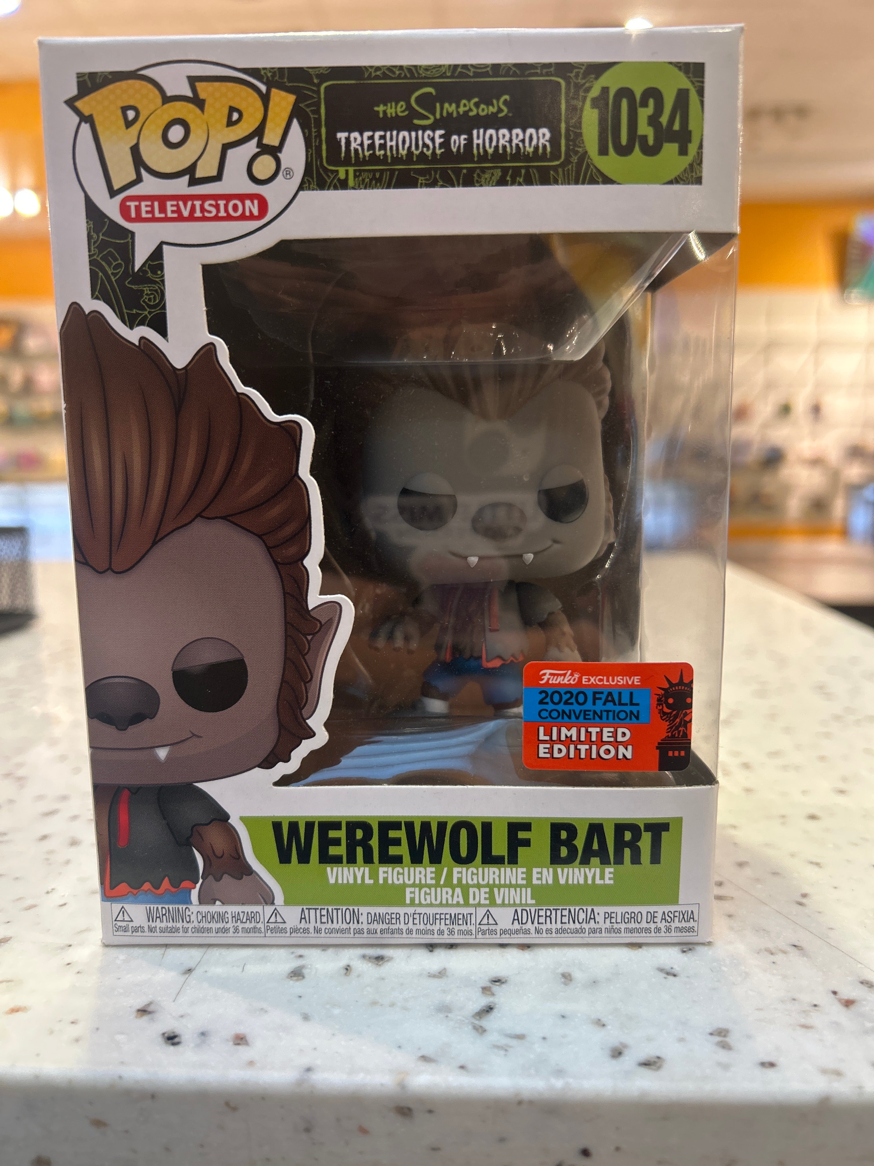 Pop! Television 1034 Werewolf Bart The Simpsons Limited Edition Funko ...