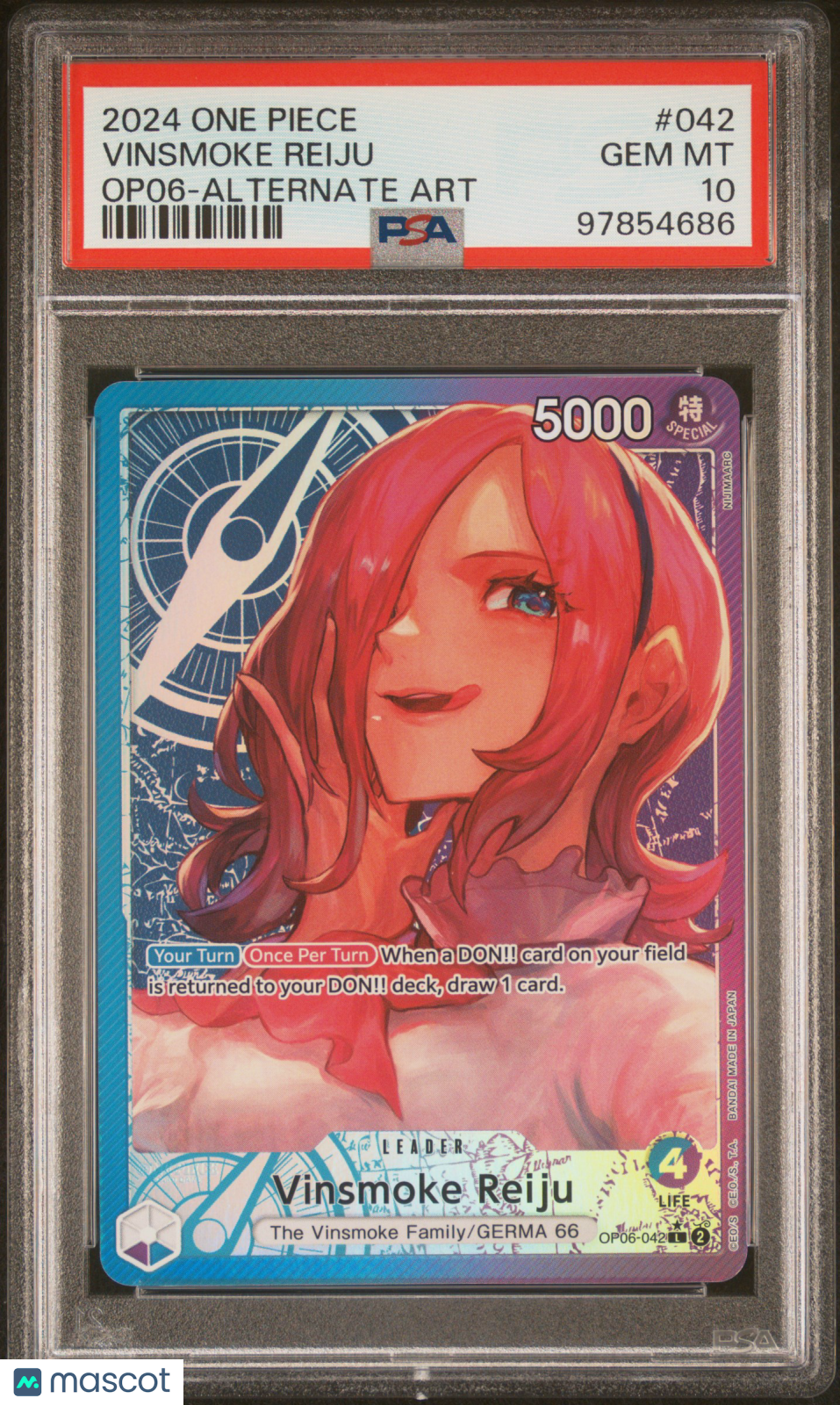 2024 One Piece CCG Vinsmoke Reiju OP06 Leader Foil #042 Alternate Art ...